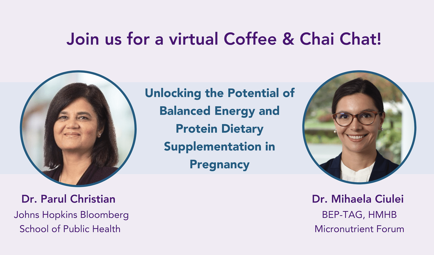 Join HMHB's first Coffee & Chai Chat on Balanced Energy and Protein ...